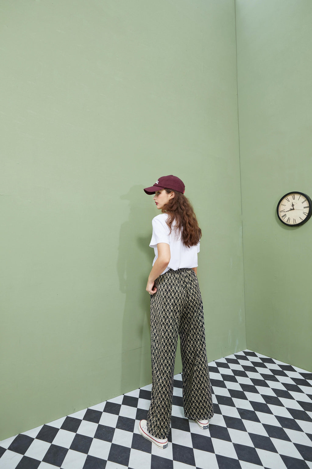 Graphic Print High Waist Casual Wide Leg Pants Autumn Stylish Vintage ...